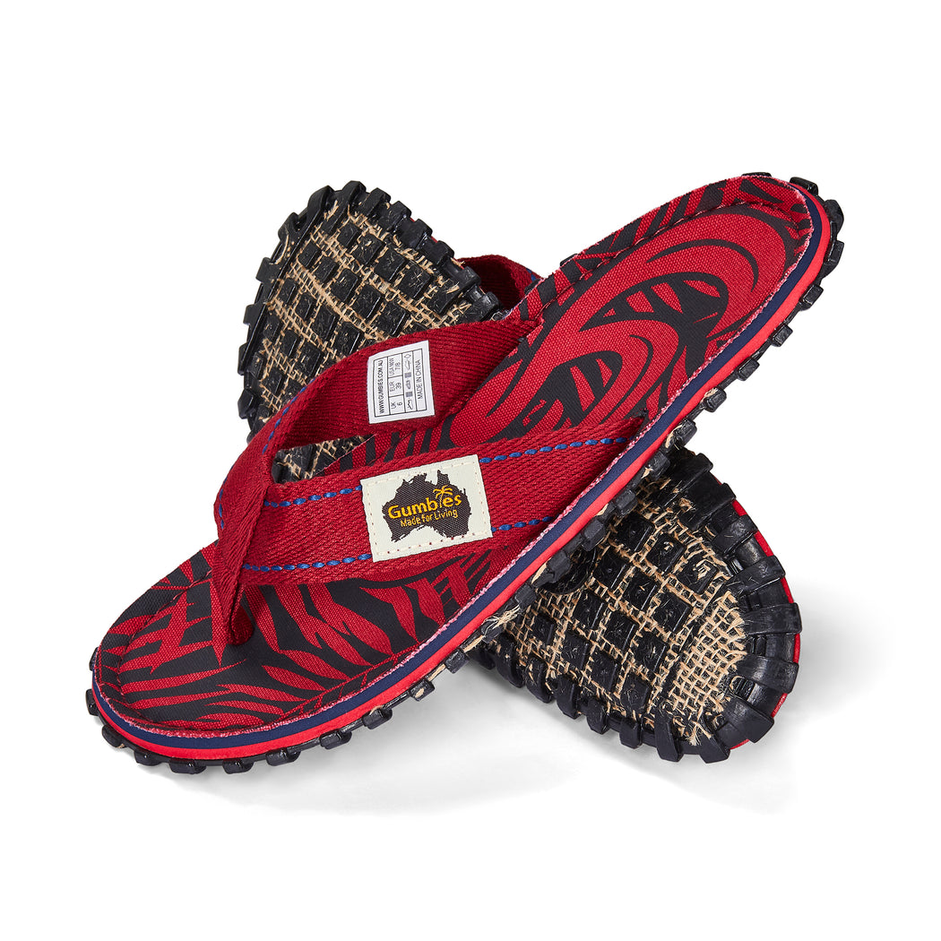 Islander Flip-Flops - Men's - Red G – Gumbies
