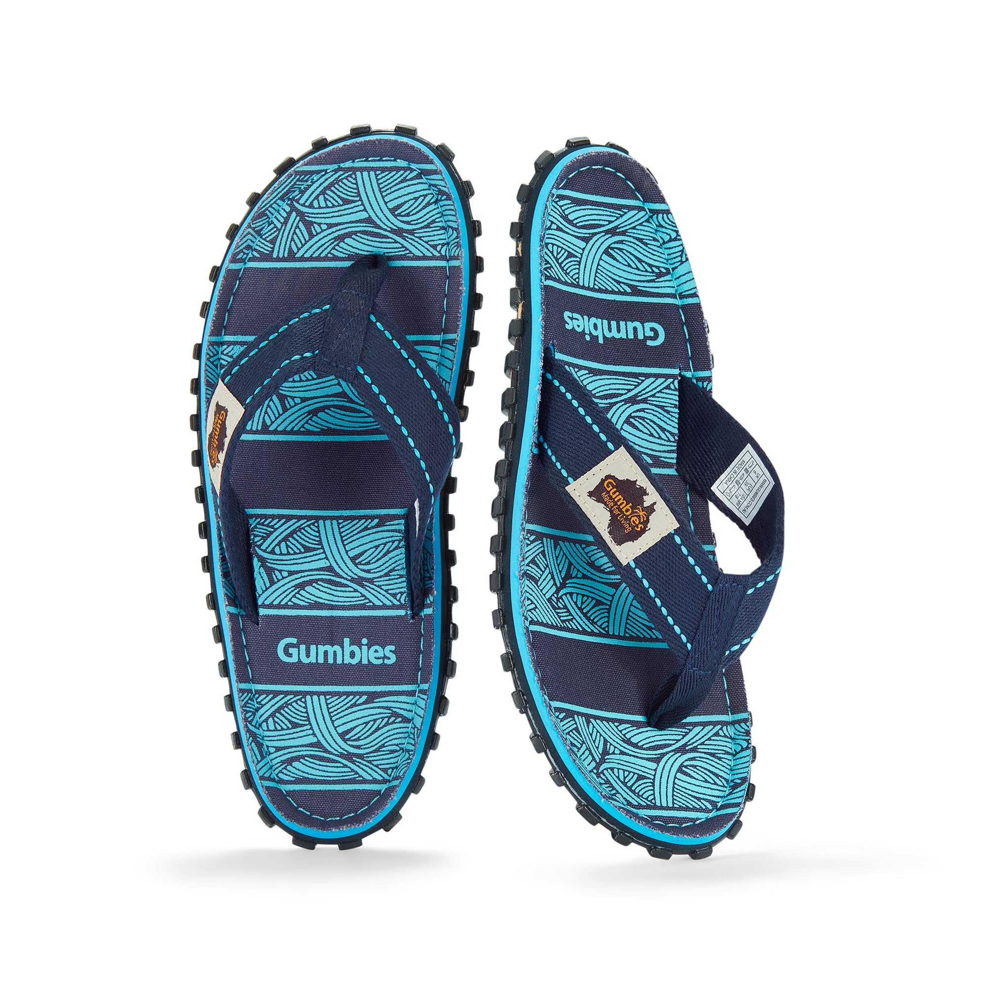 Islander Flip-Flops - Women's - Navy Waves – Gumbies